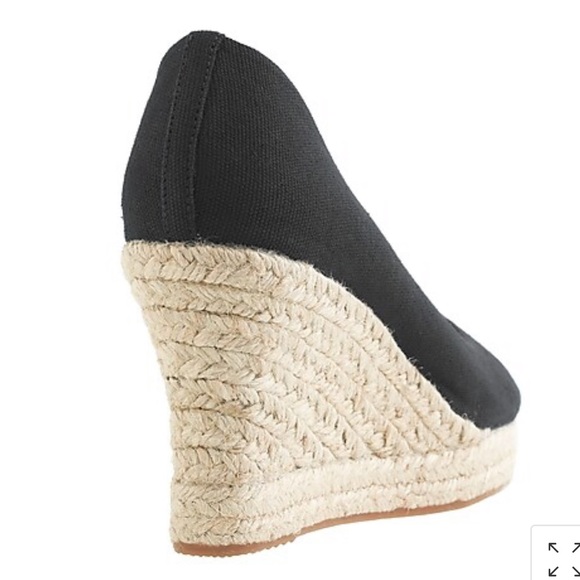 J. Crew | Shoes | J Crew Seville Espadrille Wedges In Black Canvas ...